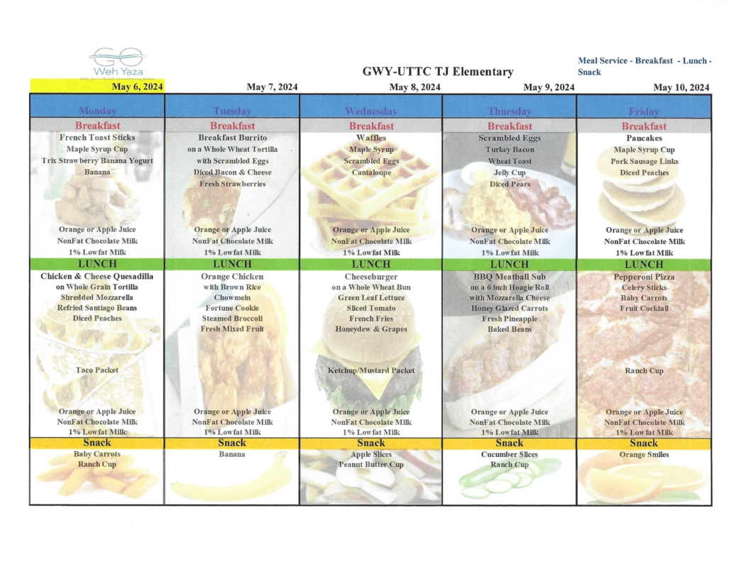 K-8 Menus - United Tribes Technical College