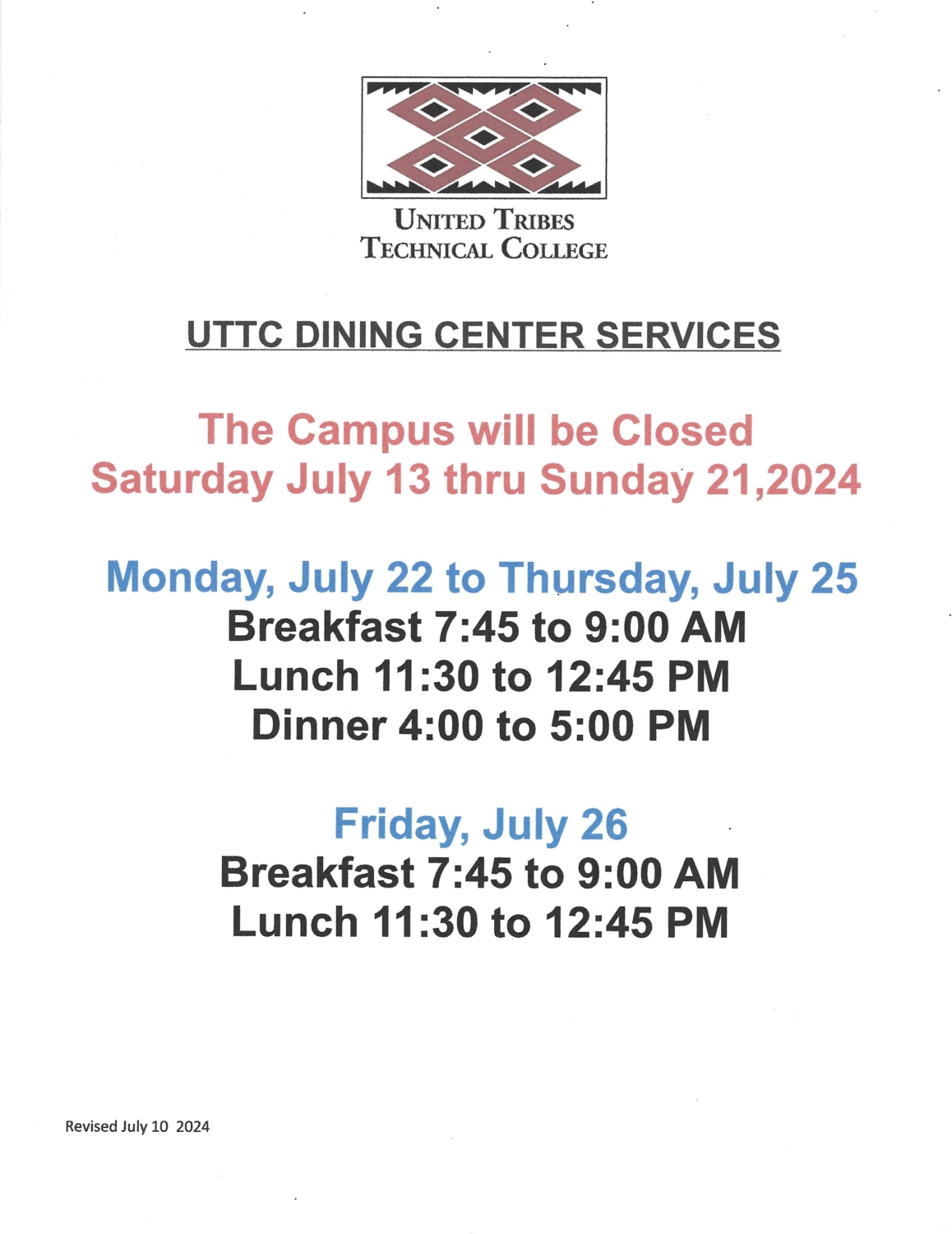 UTTC Dining Room - United Tribes Technical College